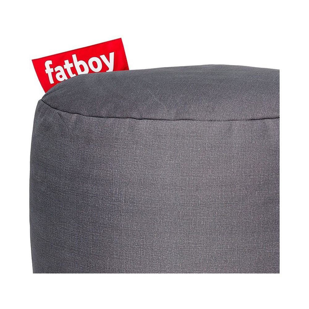 Pouf rond gris foncé Fatboy Point Stonewashed - Pouf Design