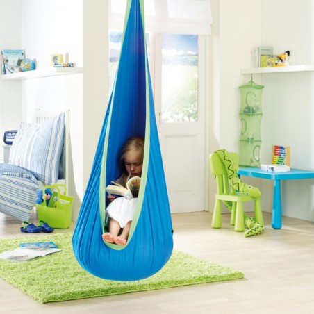 Hamac nid bleu à suspendre pour enfant – En vente sur Pouf-Design