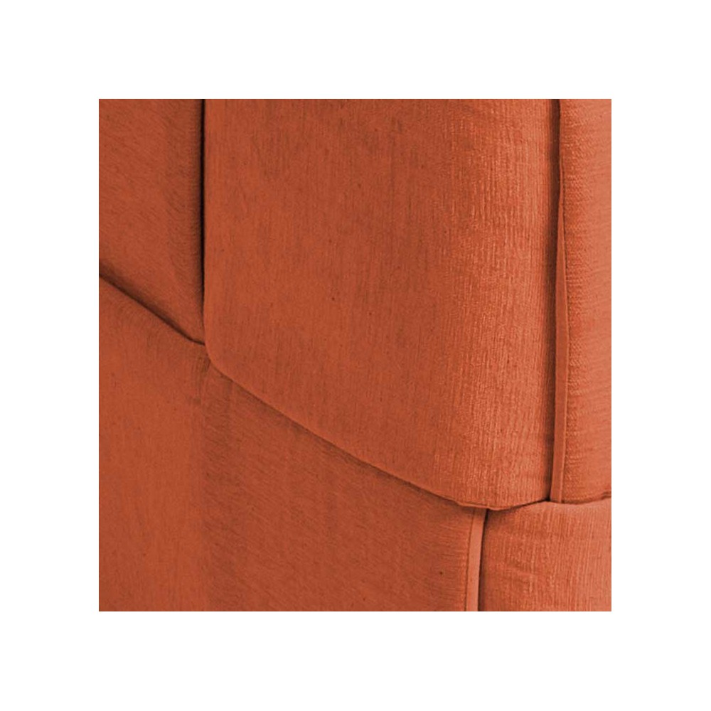 Pouf carré en coton orange. Pouf orange en vente sur Pouf-Design.