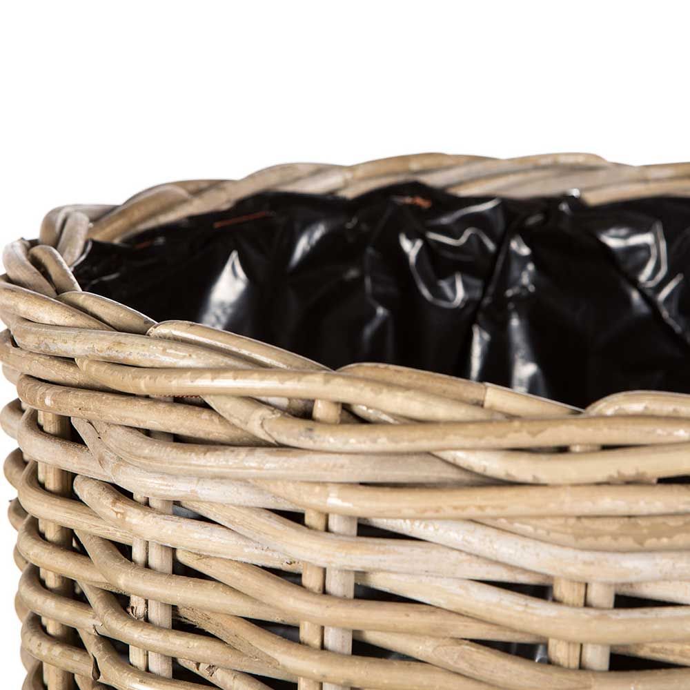 Grand panier en rotin tressé