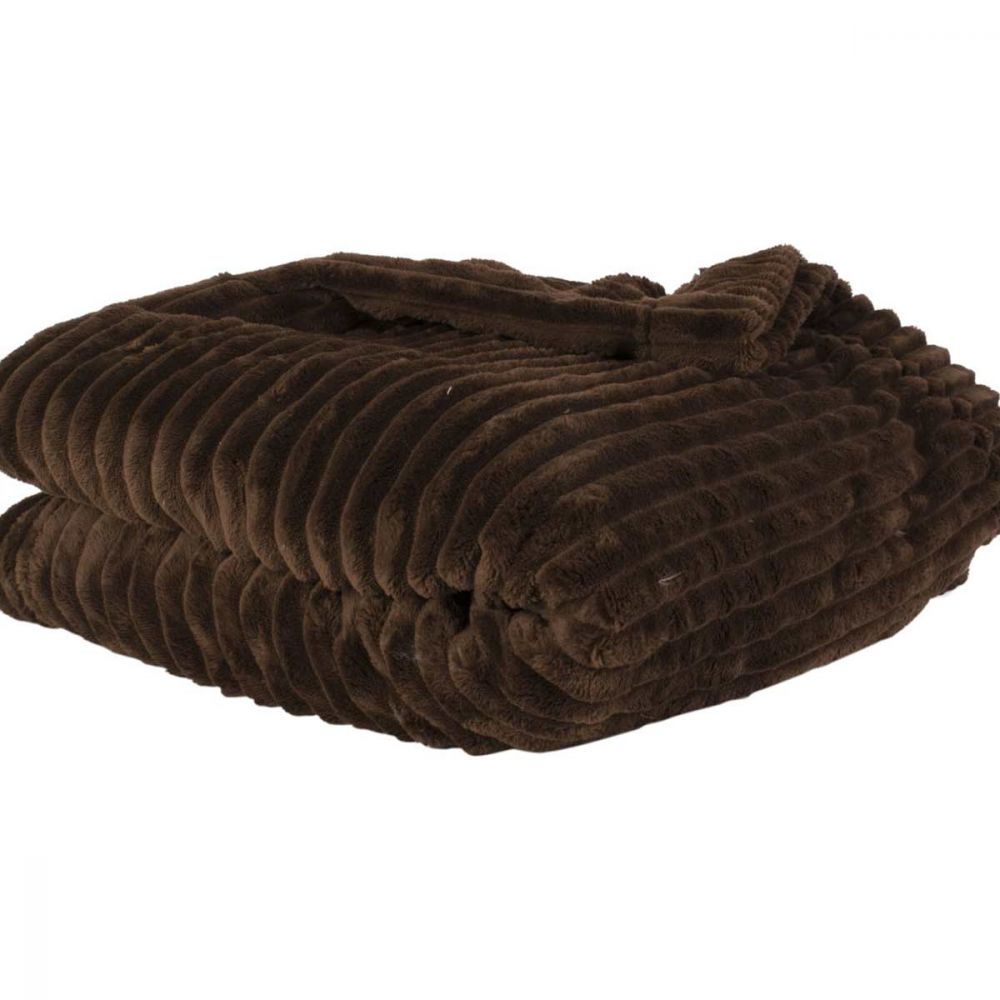 Plaid velours côtelé marron foncé