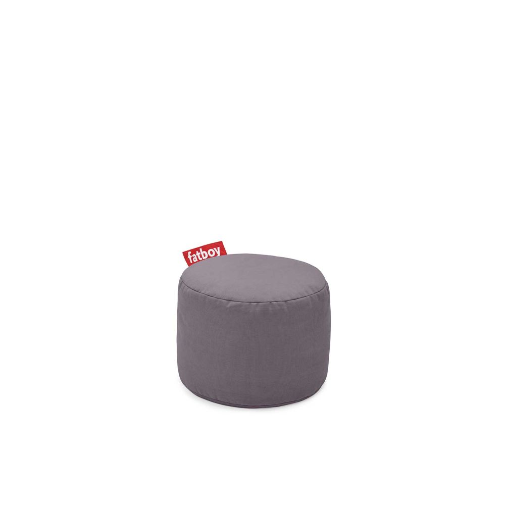 Pouf rond gris foncé Fatboy Point Stonewashed - Pouf Design