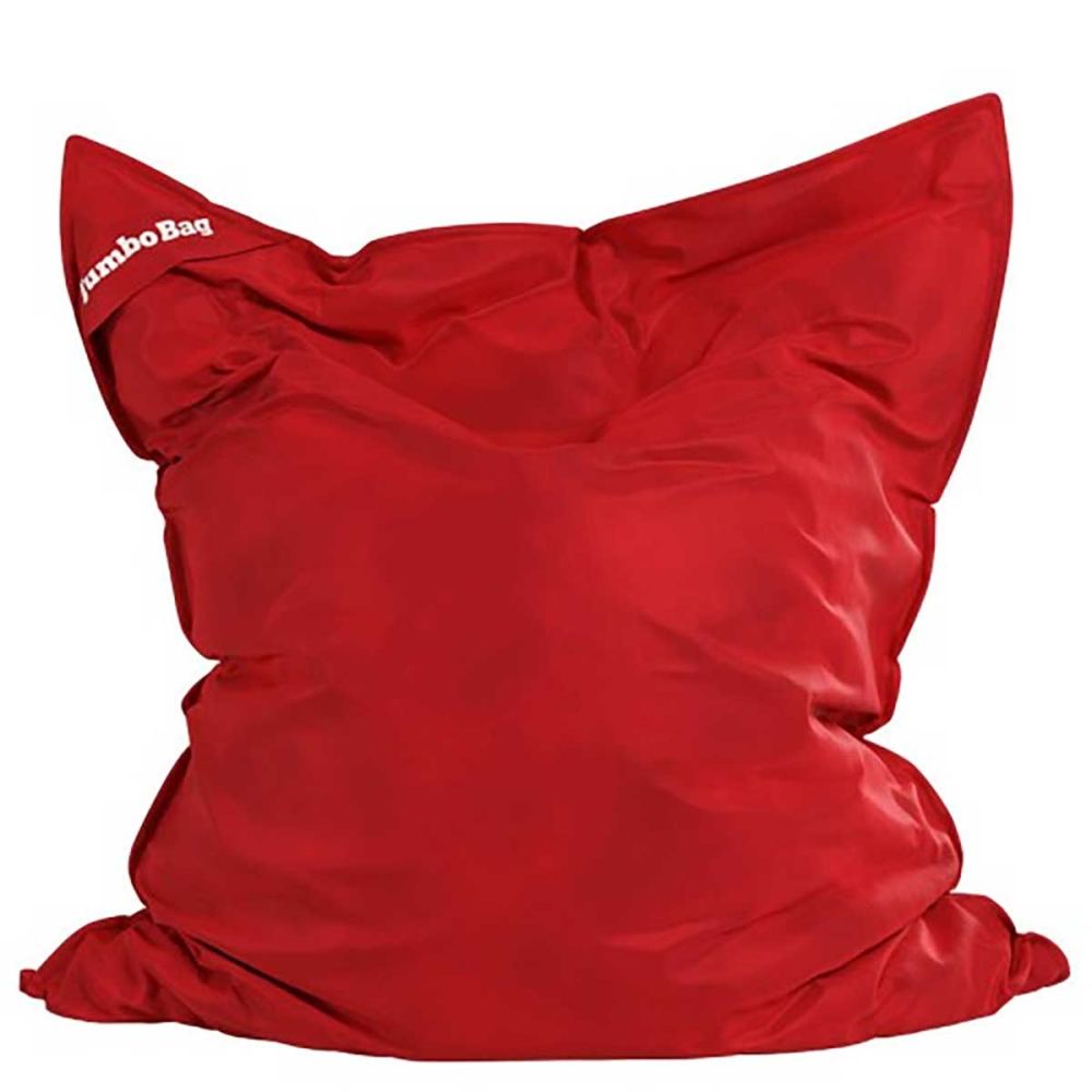 Pouf géant rectangulaire en velours rouge vif