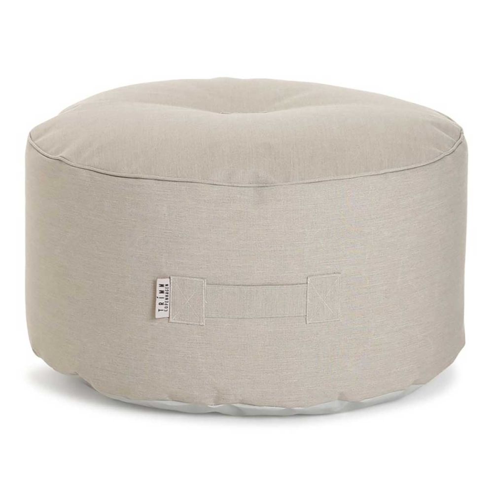 Pouf rond beige
