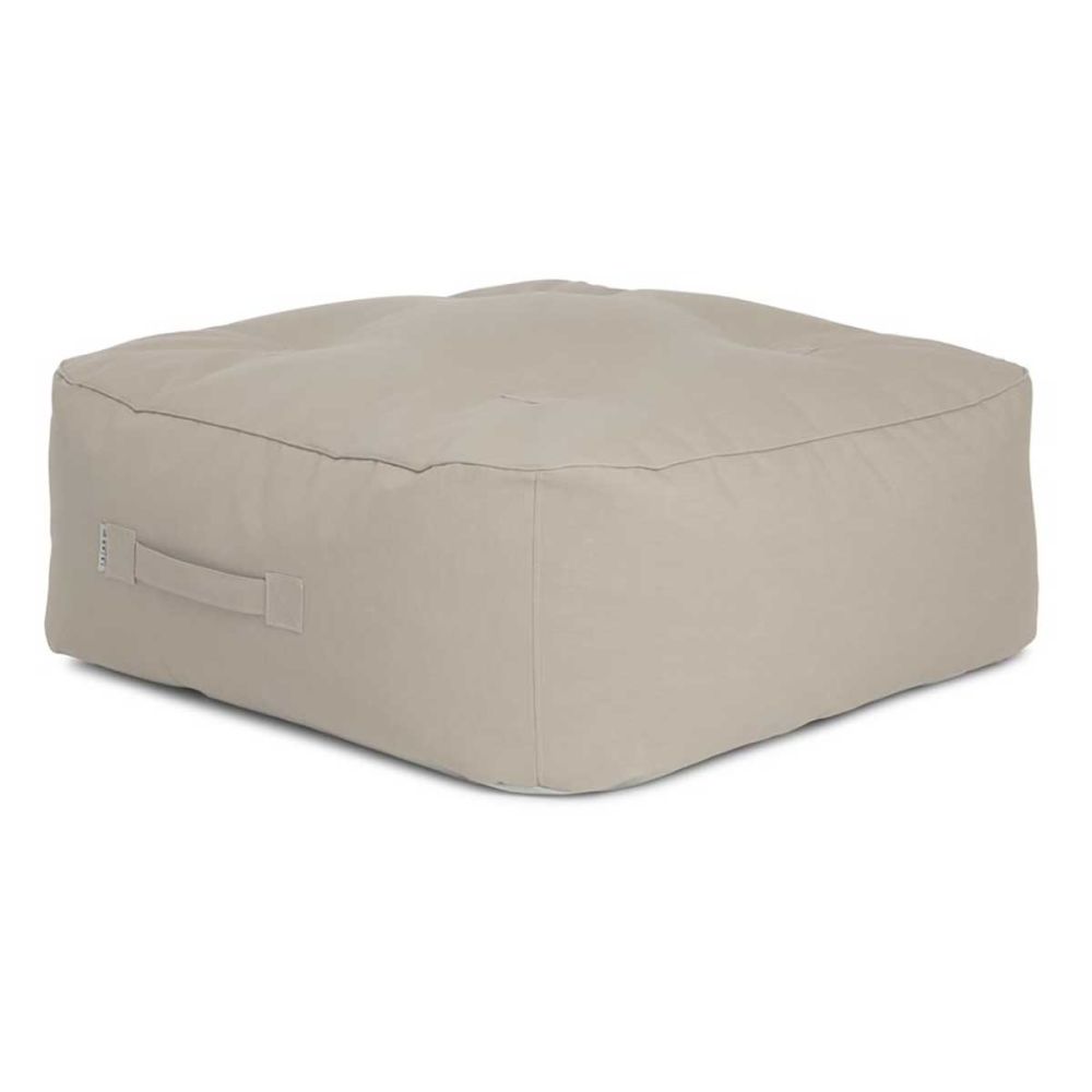 Pouf table basse beige de jardin