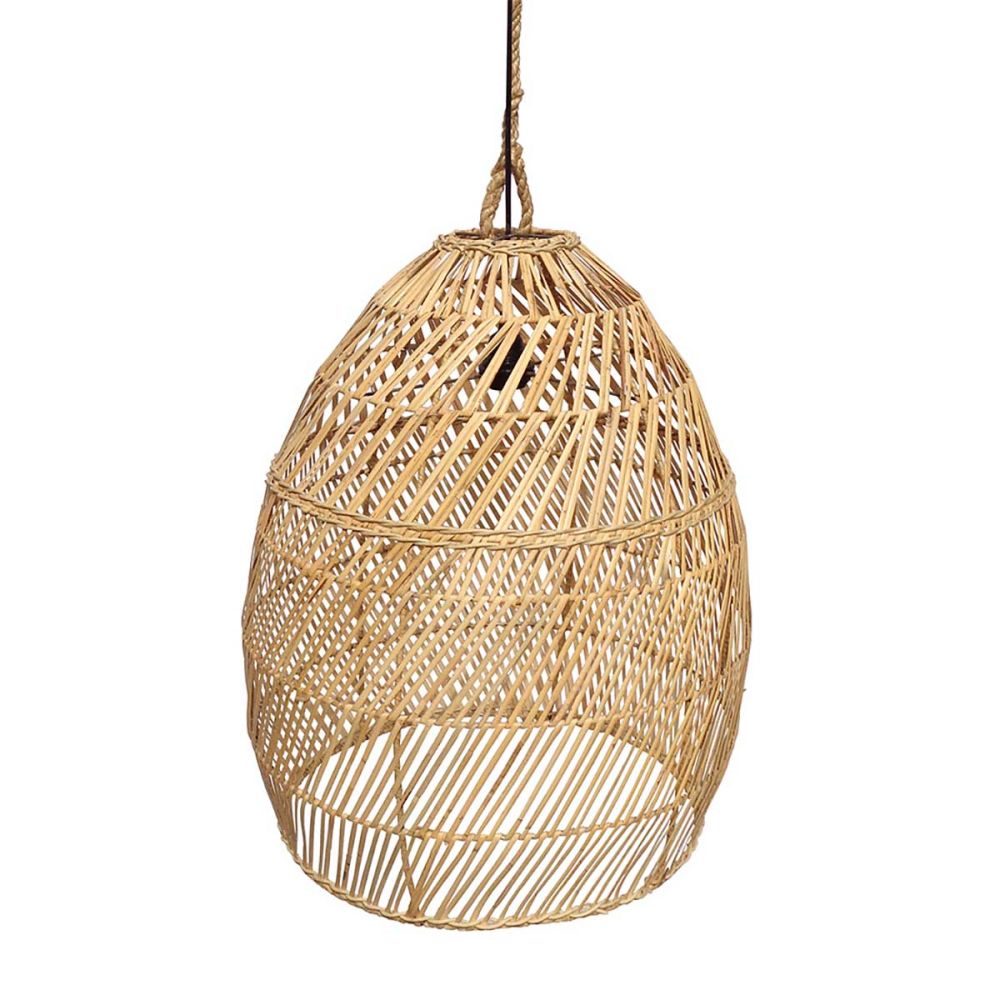 Suspension naturelle en rotin deux formats